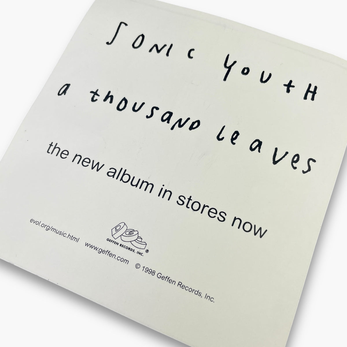 1998 SONIC YOUTH STICKER – JERKS™
